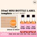 Mini Wine Bottle Label Template, 50 Ml Liquor Label Template Canva ...