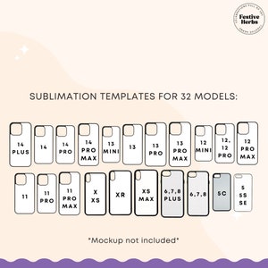 IPhone Sublimation Template BUNDLE, iPhone Template, Phone Case Template for Sublimation, Phone ...