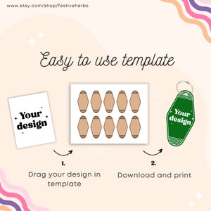 Motel Keychain Template, Motel Keychain SVG Cut File, Sublimation ...