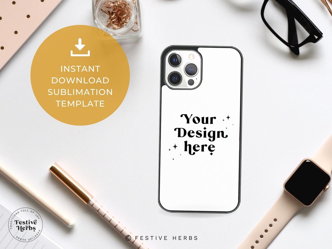 Sublimation iPhone Case Template, iPhone 12 Pro Max, Phone Case ...