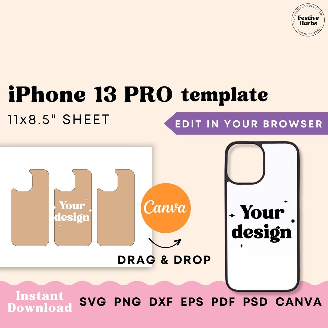 Phone Case Template, iPhone 13 Pro Sublimation Template, iPhone Sublimation Template, iPhone 13 ...