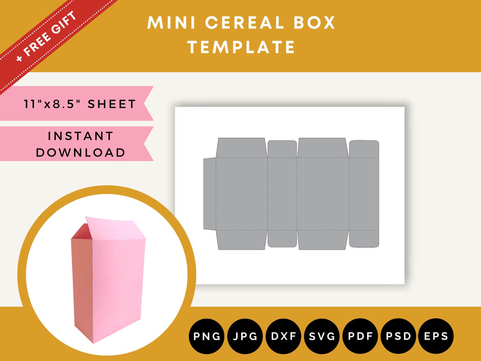 Cereal Box SVG Cereal Box Template Cereal Box Valentine | Etsy