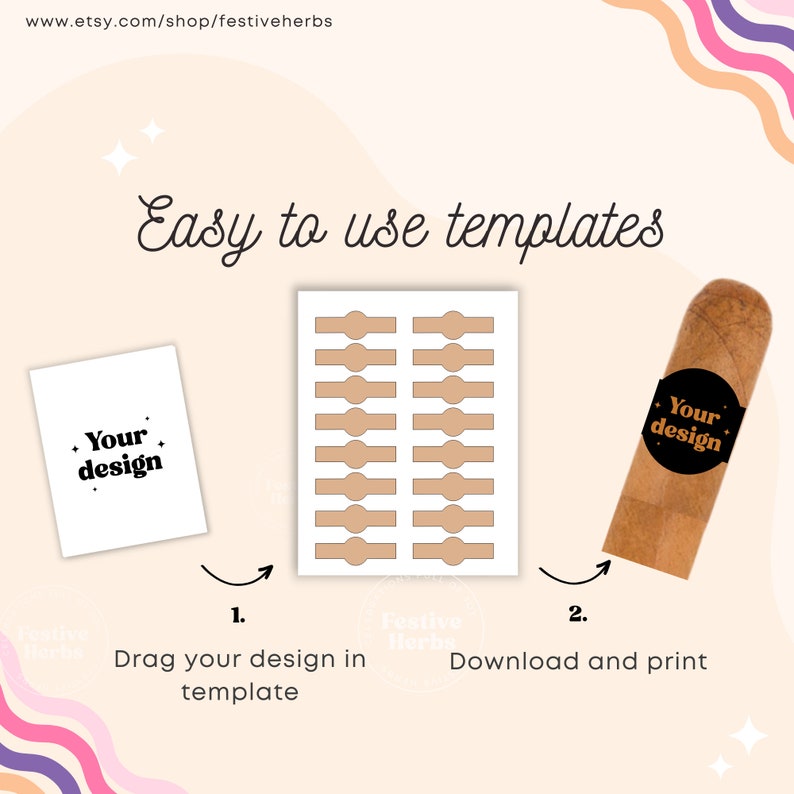 Cigar Wrapper Template BUNDLE, Cigar Label Template, Cigarette Label ...