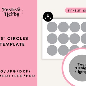 2.5 Inch Circle Template, Circle Template, Circle Collage Sheet, Circle ...