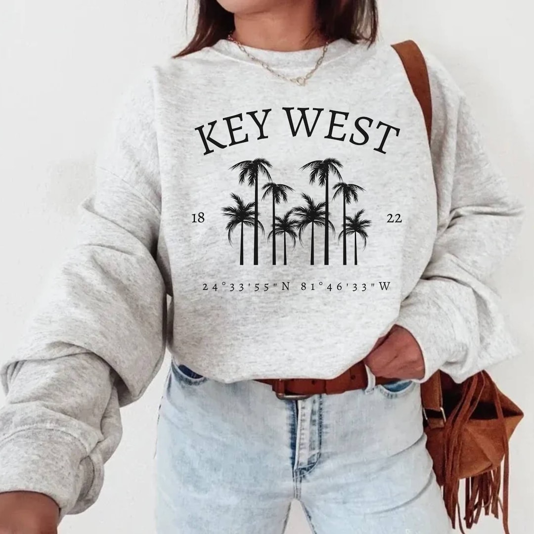 Key West Sweatshirt, Key West Florida Shirt, Florida Crewneck, Key West ...
