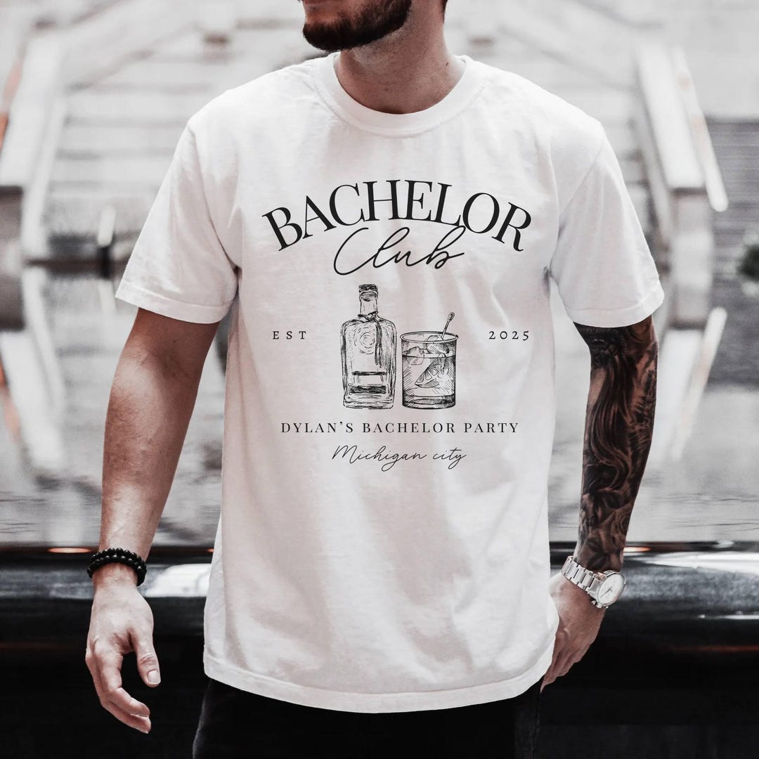 Bachelor Party Shirt, Custom Bachelor Club Shirt, Groomsmen Shirt ...