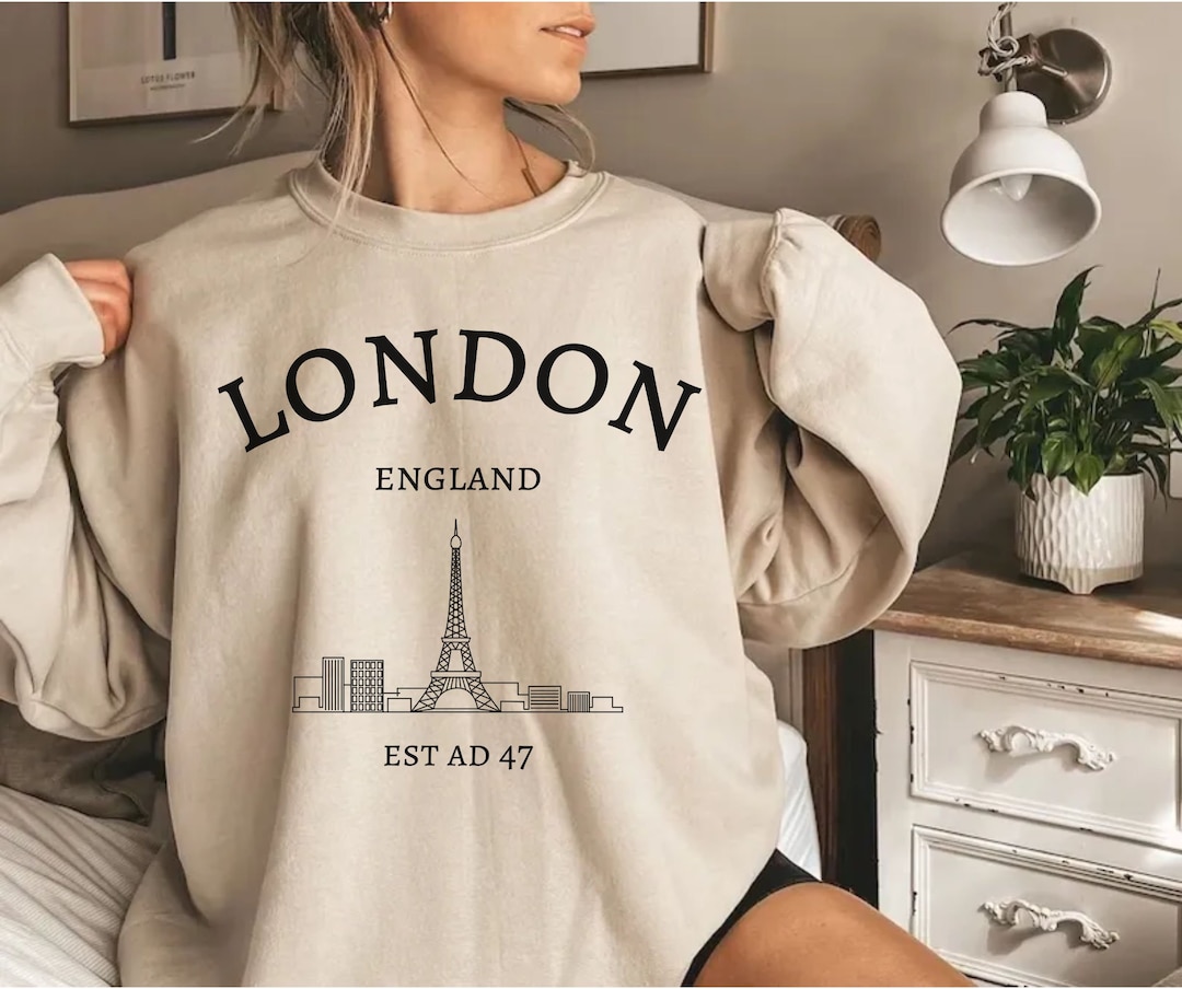 London Sweatshirt, Vintage London England Sweater, UK Crewneck, London ...