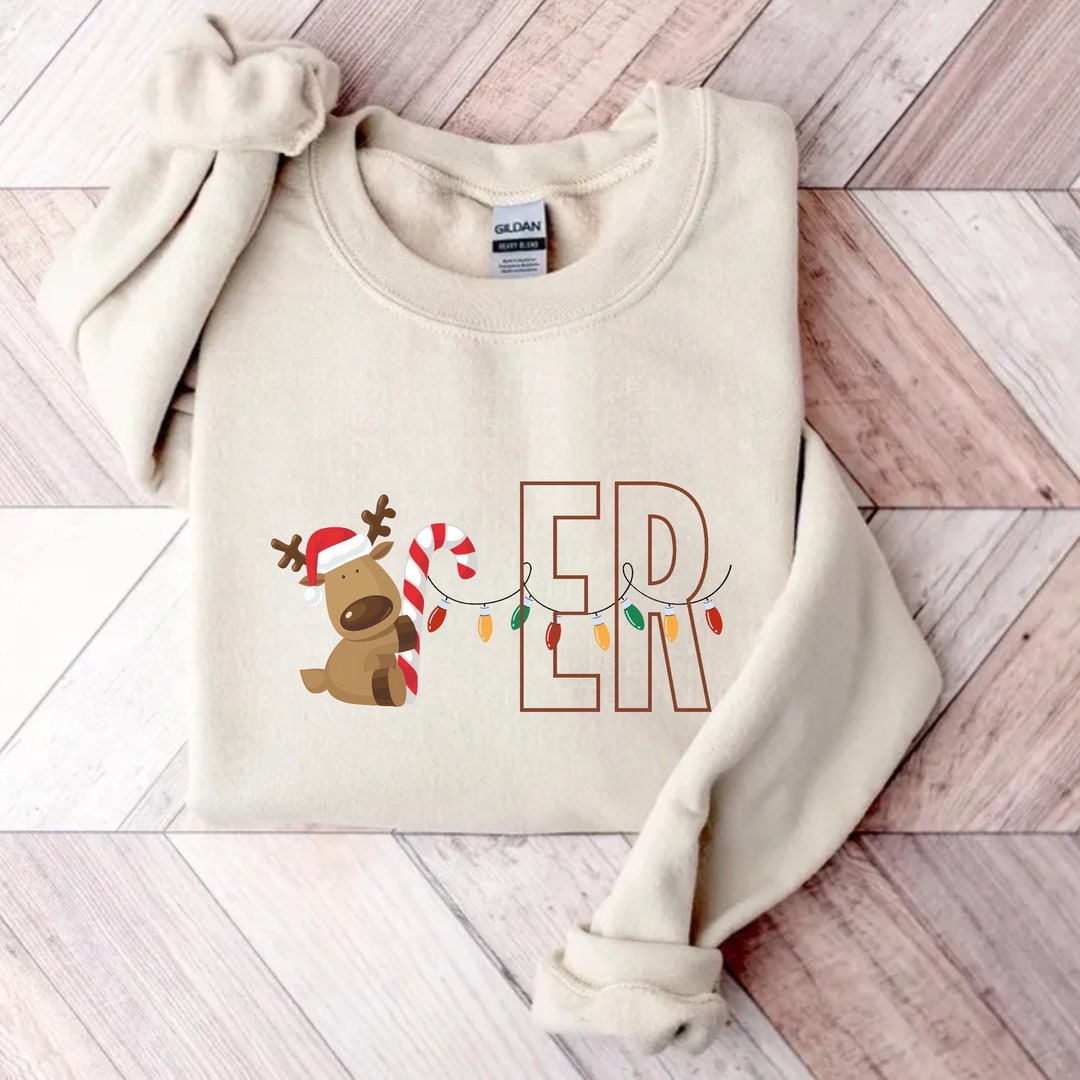 Emergency Department Christmas Sweatshirt ER Nurse Sweatshirt ...