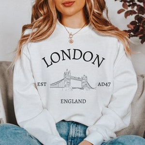 London Sweatshirt, London England Sweater, UK Crewneck, Vintage London ...