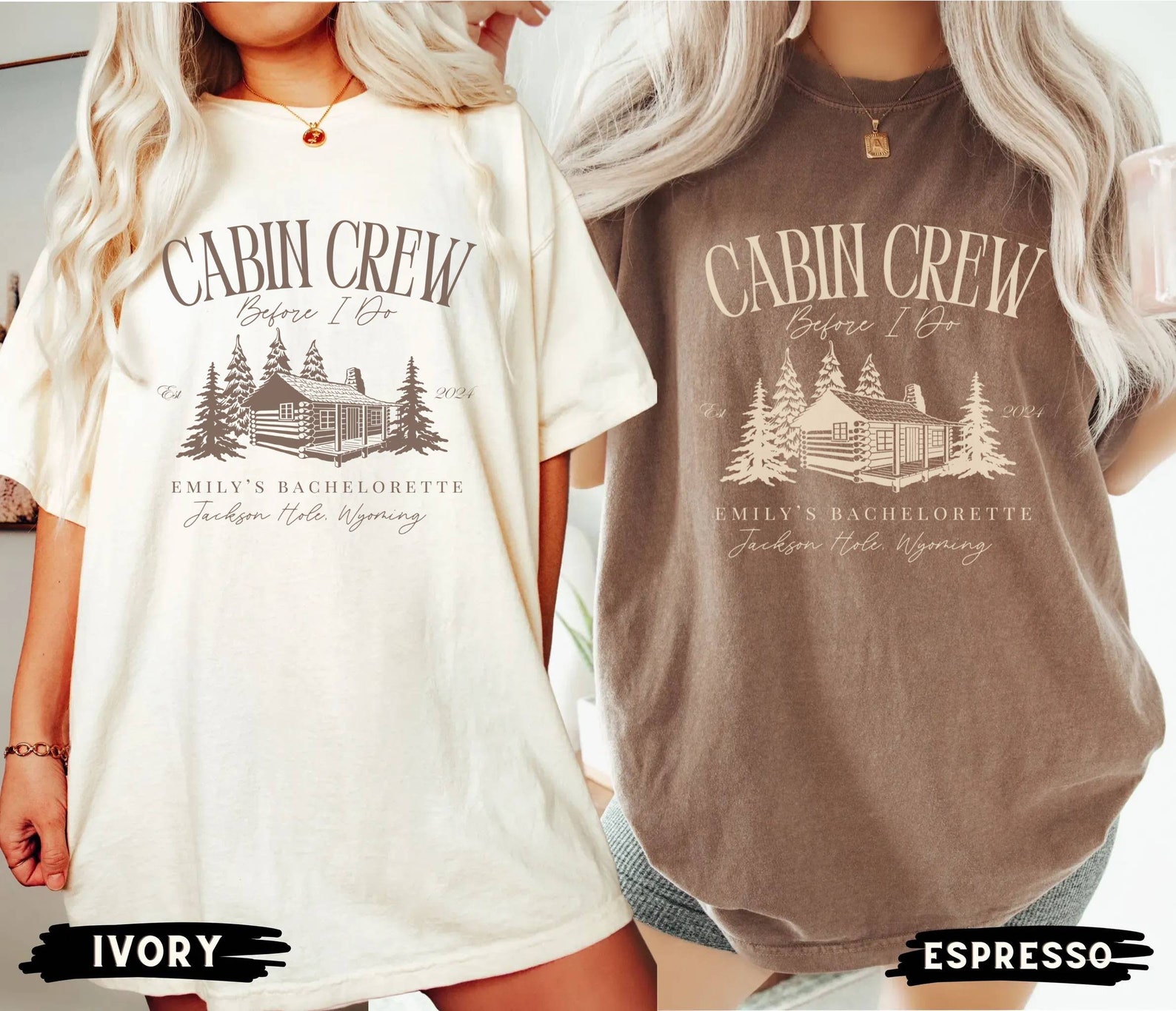 Cabin Bachelorette Party Shirts, Cabin Crew Before I Do, Custom Camping ...
