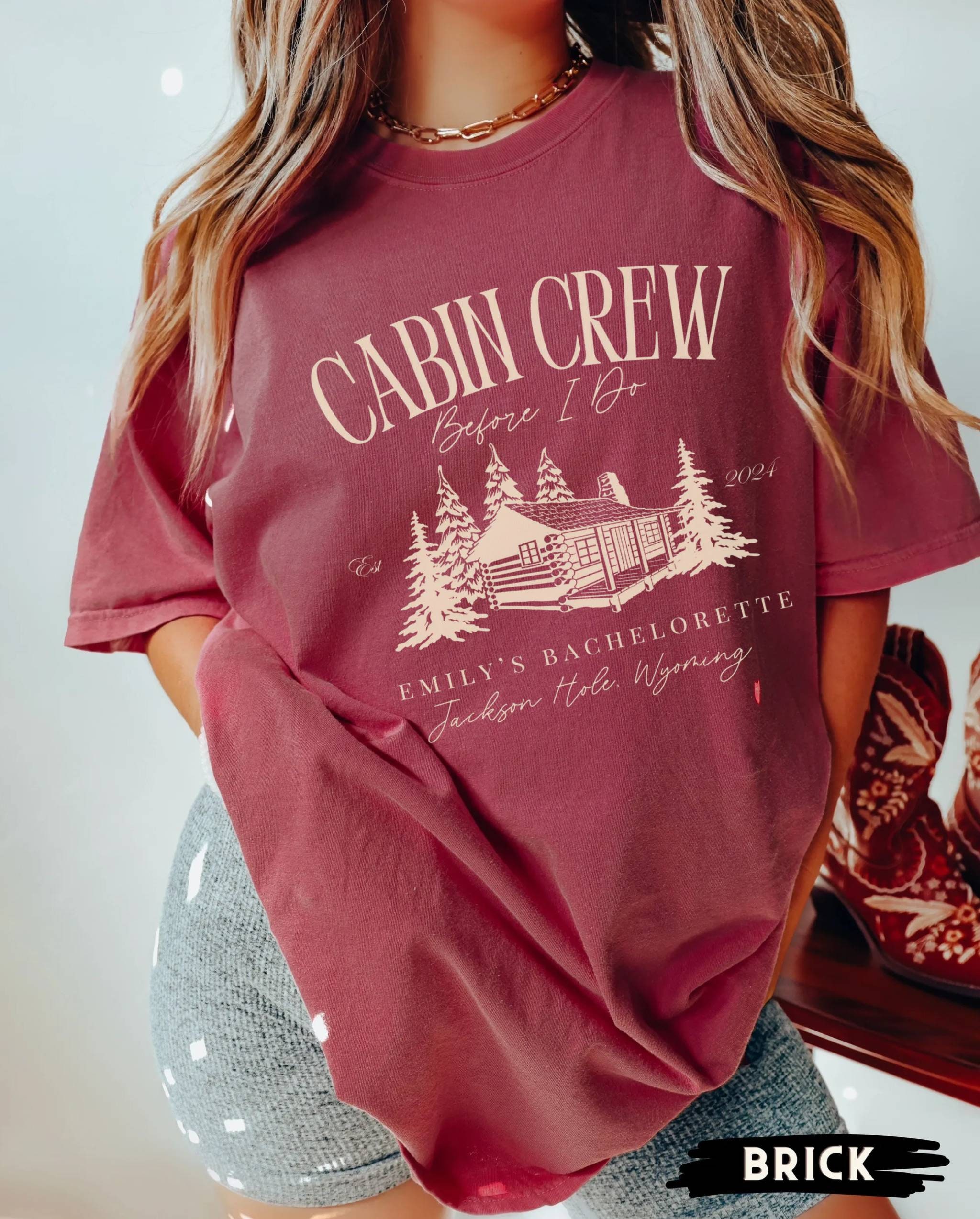 Cabin Bachelorette Party Shirts, Cabin Crew Before I Do, Custom Camping ...