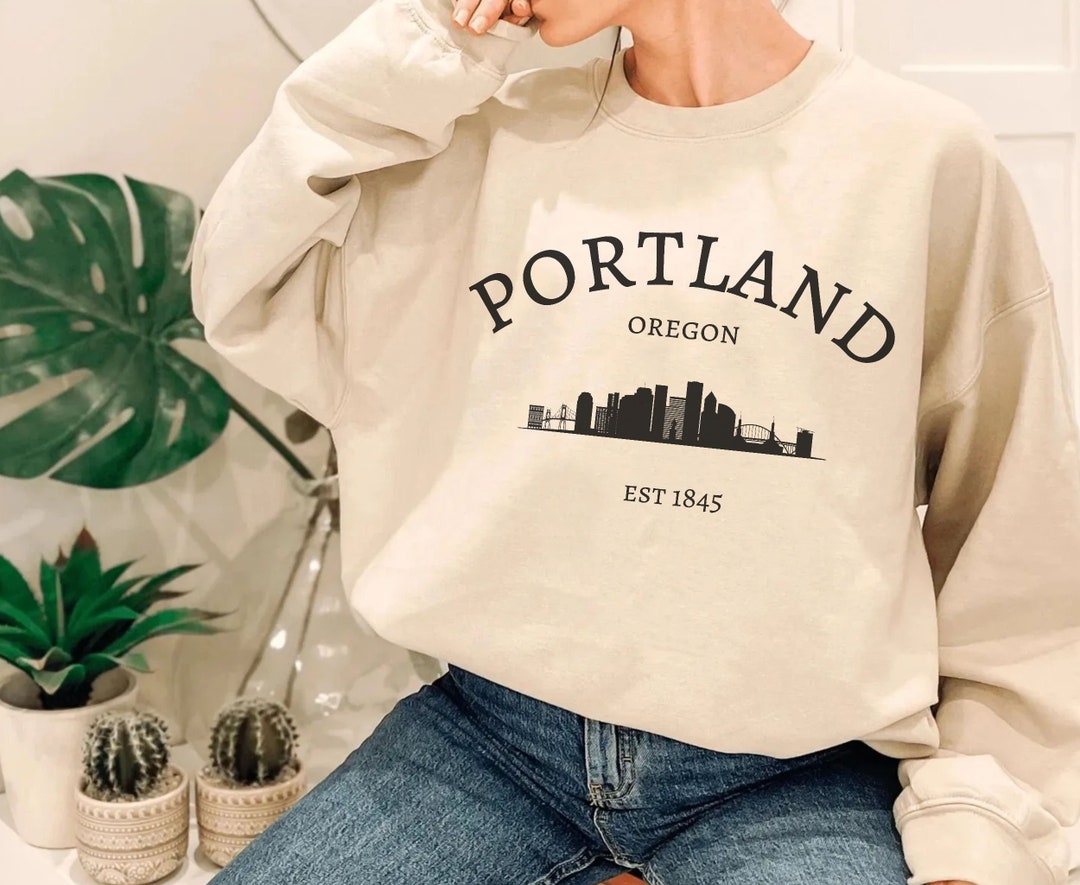 Portland Sweatshirt, Portland Oregon, Vintage Portland Crewneck ...
