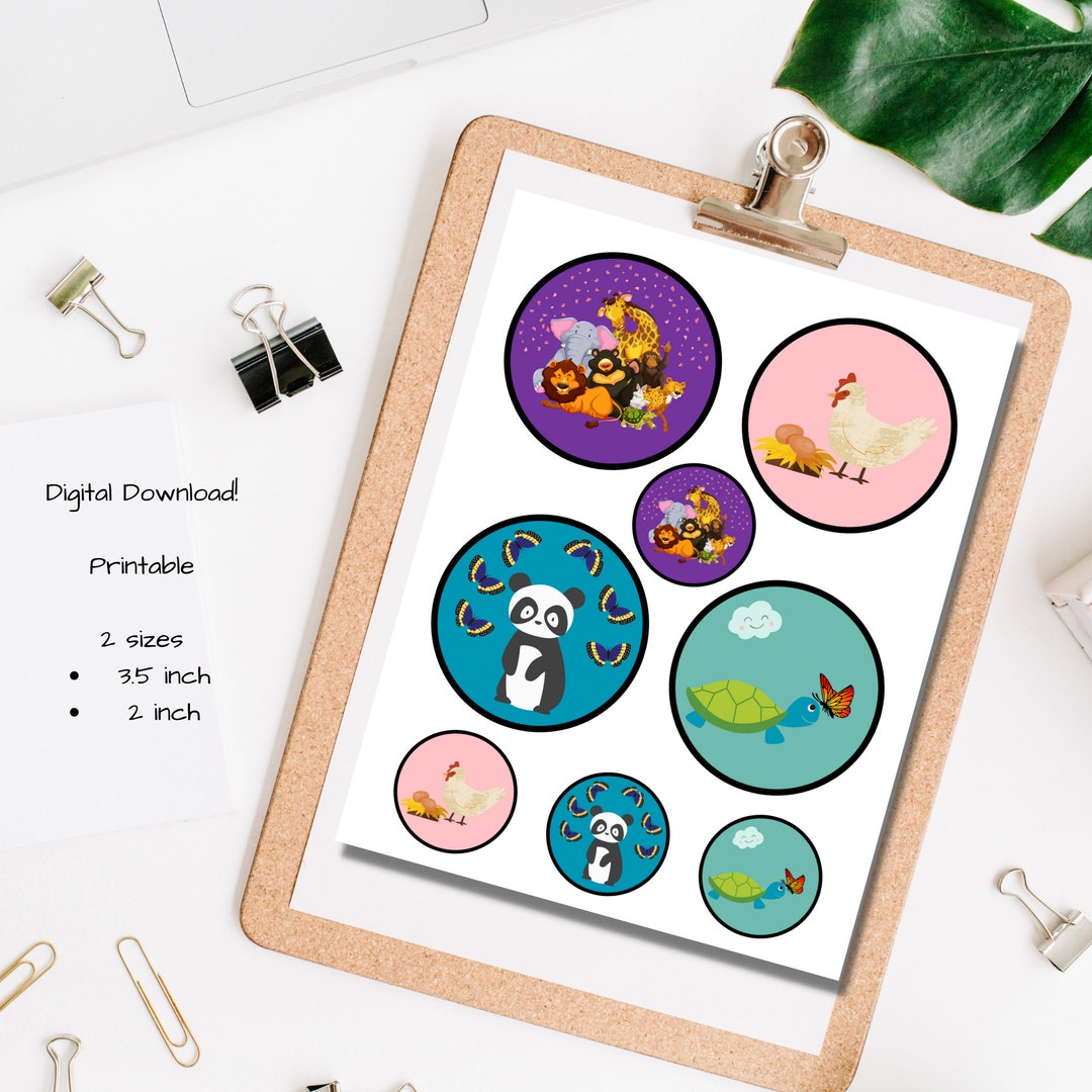 Cute Printable Animal Stickers, Printable Animal Planner Stickers ...