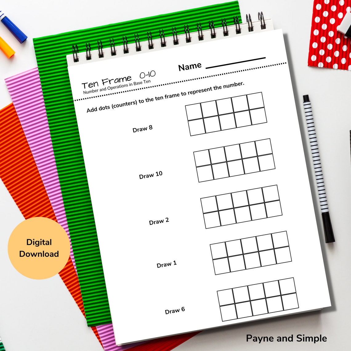 Printable Kindergarten Math Worksheets, Math Worksheets for Kids, Math ...