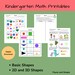 Printable Kindergarten Math Worksheets, Math Worksheets for Kids, Math ...