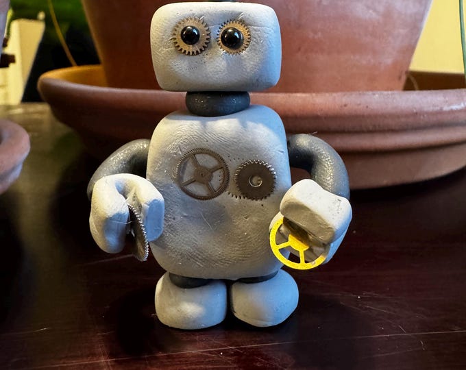 STONE ROBOT Miniature, One of a Kind Stone Figurine - Etsy Canada
