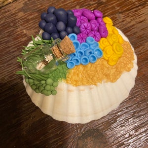 Coral and Sea Shell Miniature | Underwater Coral | Polymer Clay Coral ...