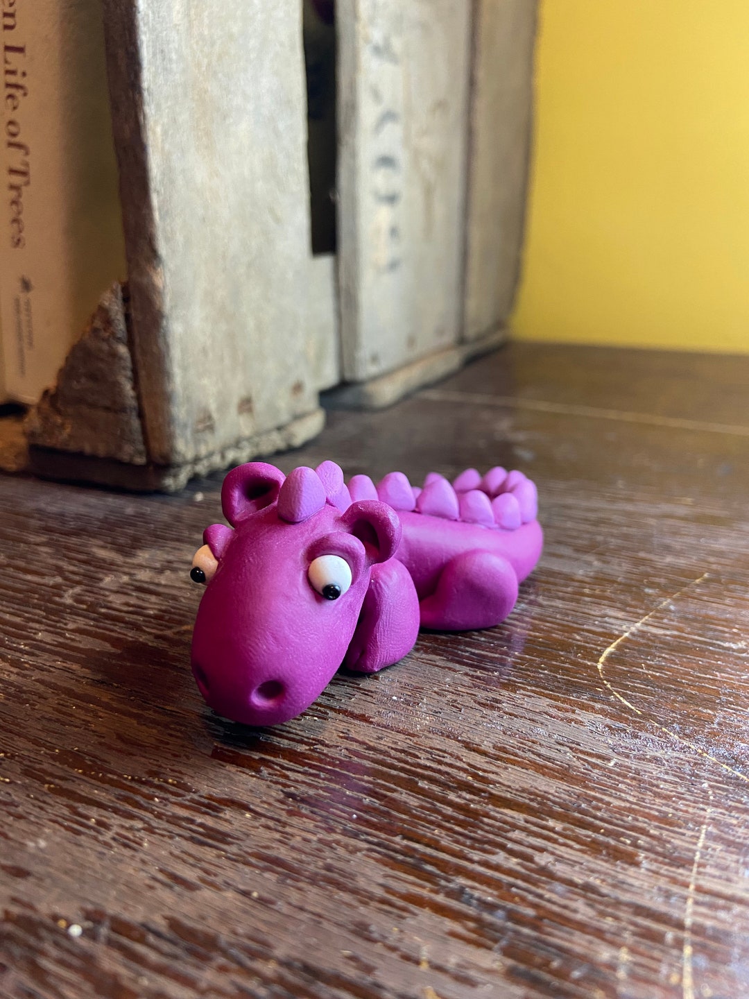 Purple Dragon | Cute Lizard | Polymer Clay | Figurine - Etsy