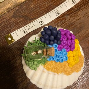 Coral and Sea Shell Miniature | Underwater Coral | Polymer Clay Coral ...