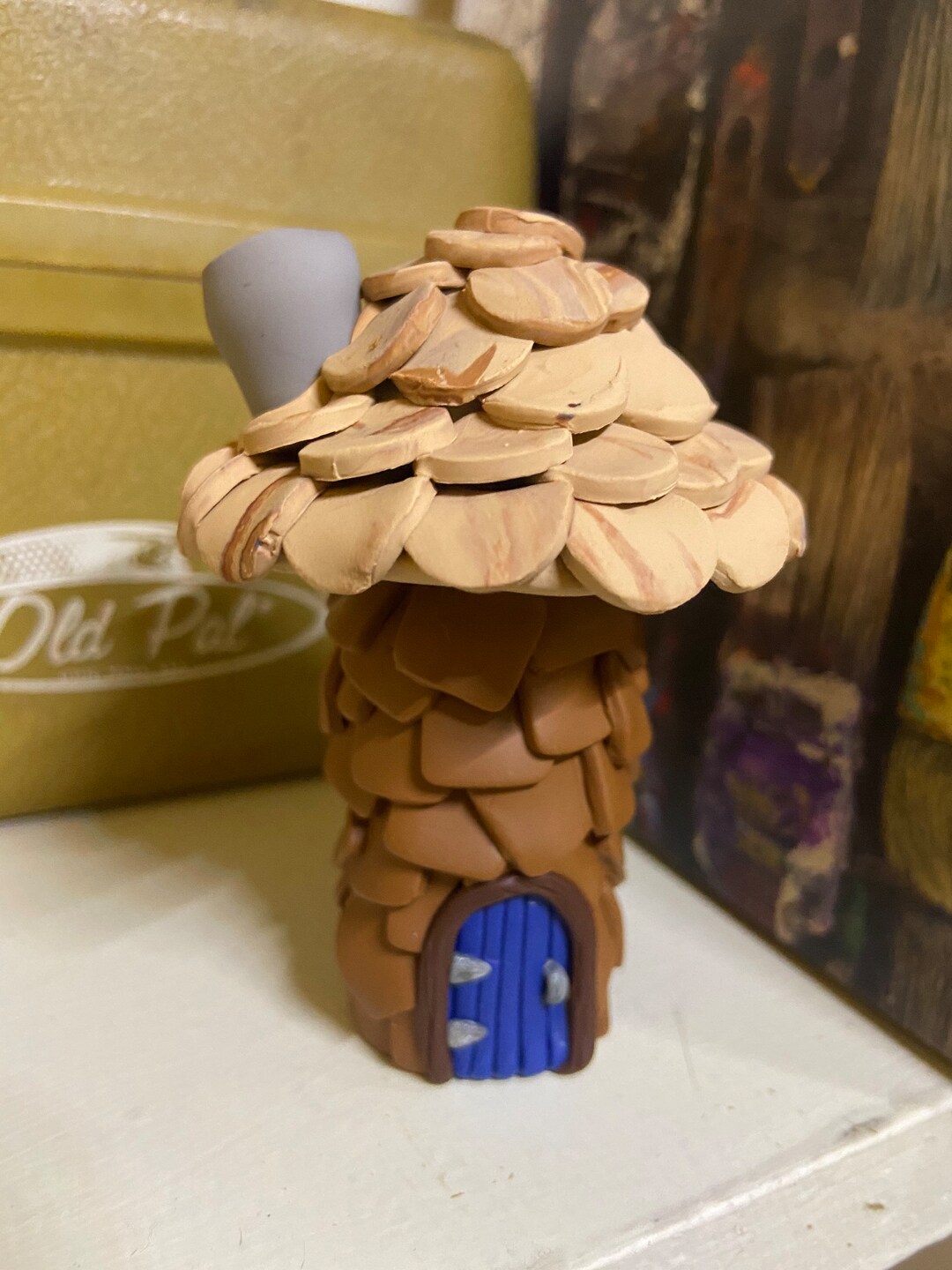 Small Clay Stash Jar/ Fairy House - Etsy