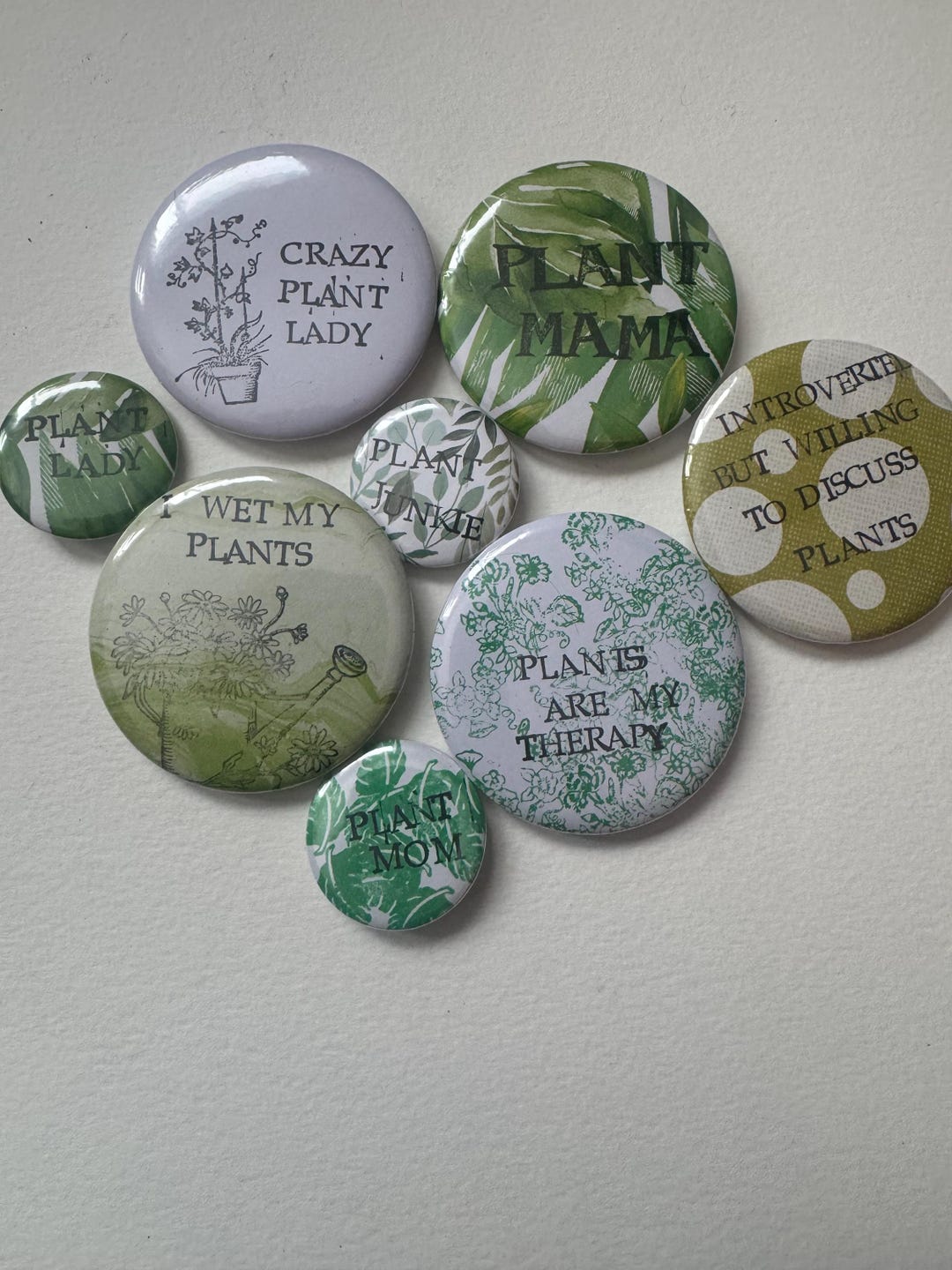 Plant Pins Handmade Buttons Plant Mom Set of Buttons Plant Gift ...