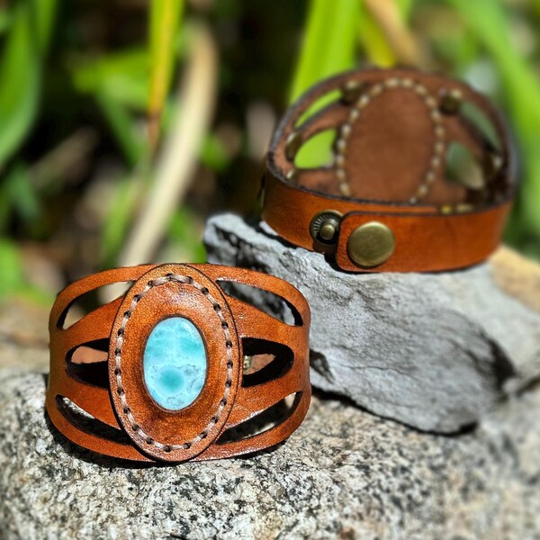 Leather and Stone - Etsy