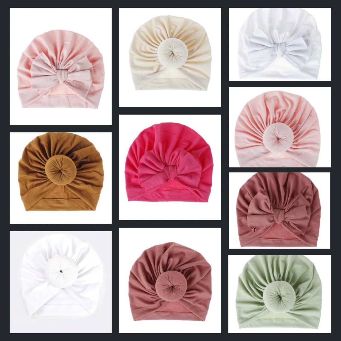 Baby Turban Hat, Baby Shower Gift, New Baby Gift, Baby Girl Gift, Baby ...