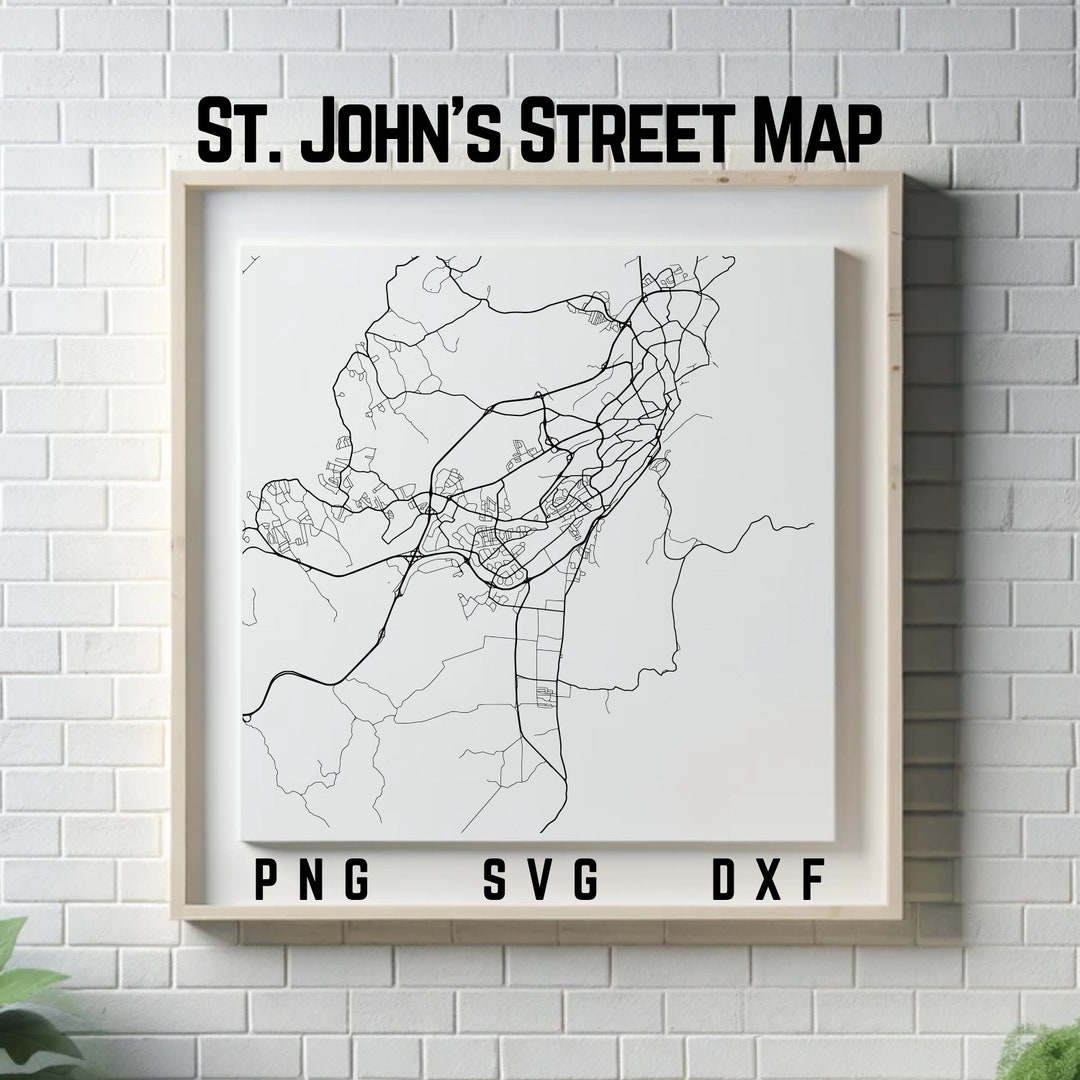 St John's Street Map PNG SVG DXF Digital Download - Etsy