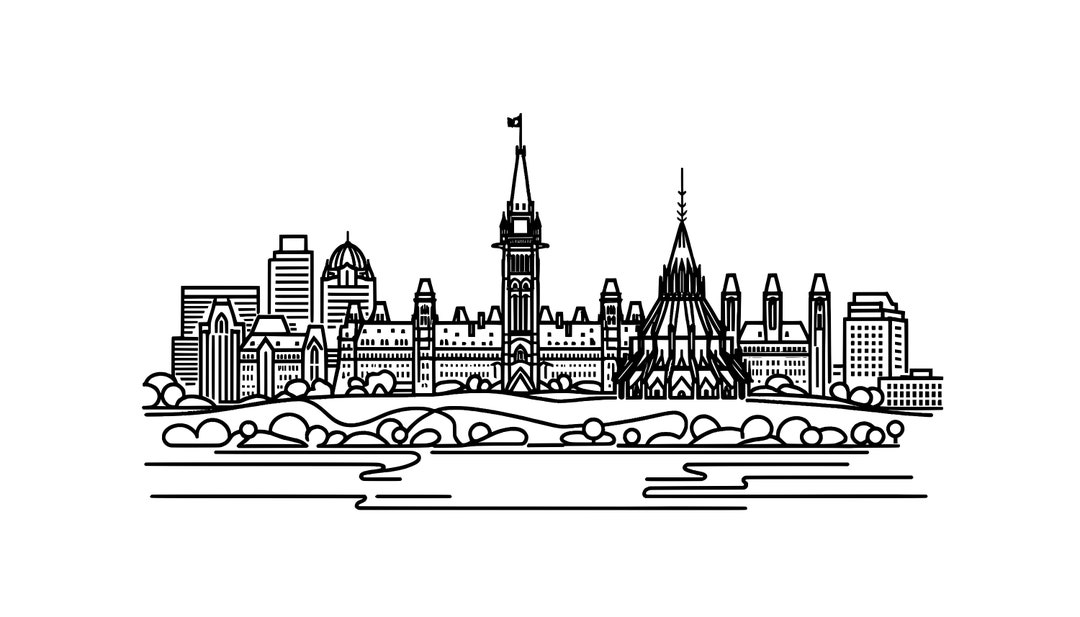 Ottawa Skyline Line Graphic PNG and SVG - Etsy Canada
