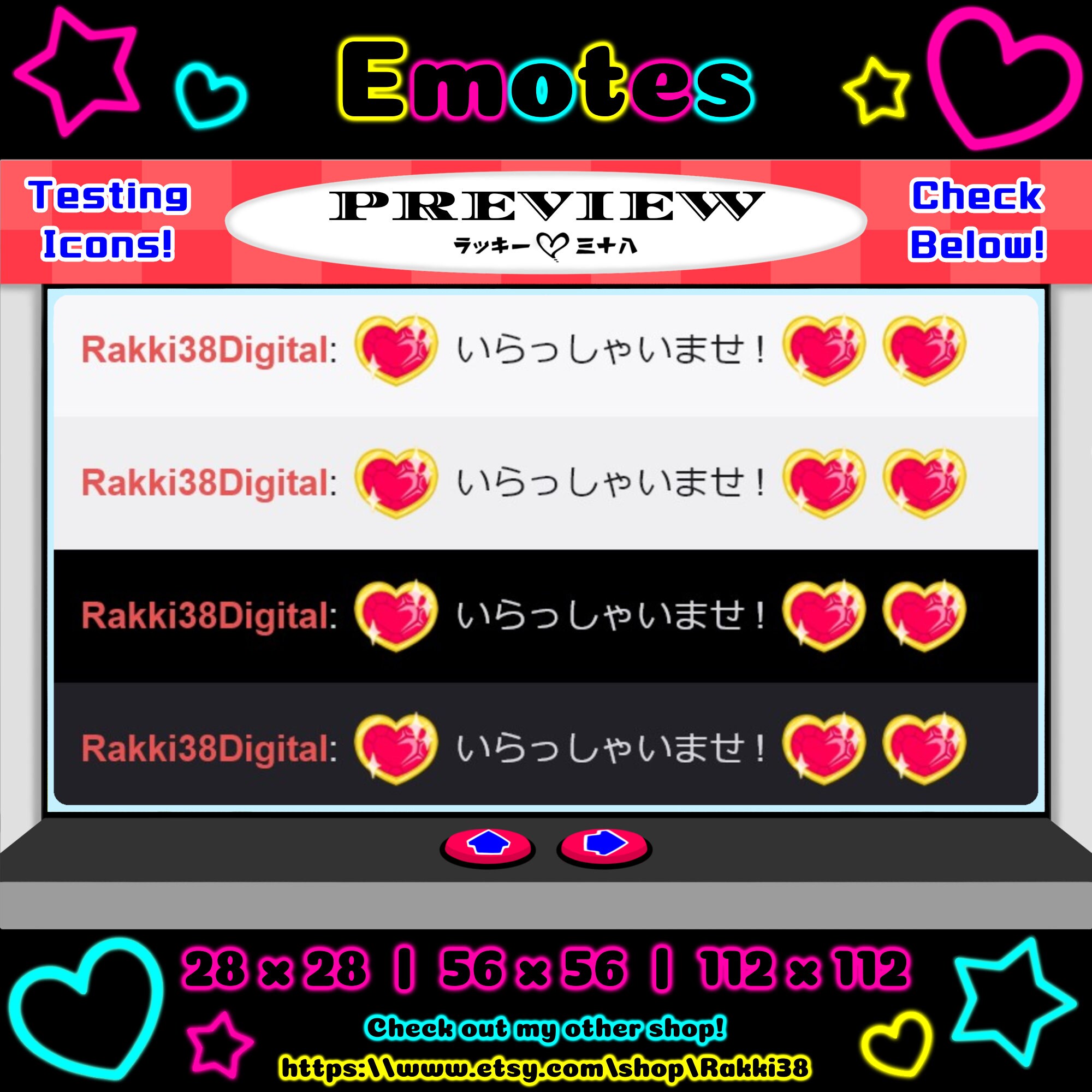 Ruby Heart Emote - Etsy