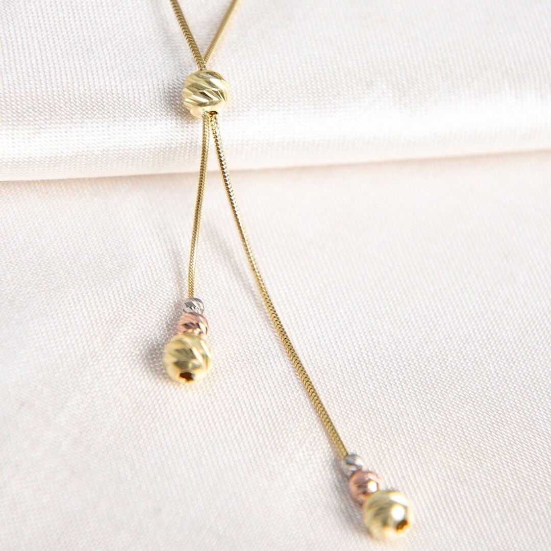 14k Gold Beaded Dorika Neclace gold Filled Gift for - Etsy