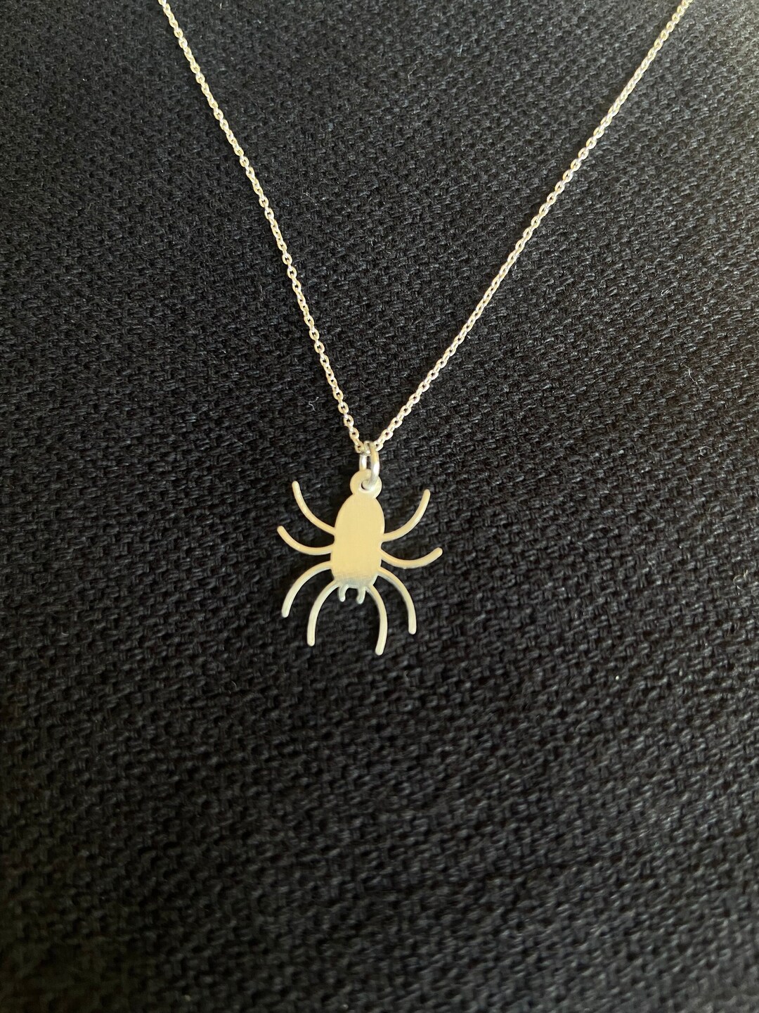 Halloween Spider Necklace Halloween Gifts Silver Spider - Etsy