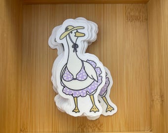 Bee Porch Goose Sticker - Cute Laminated Vinyl Sticker - Etsy