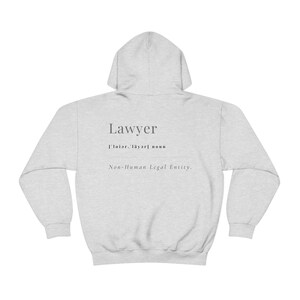 Lawyer Hoodie, Law School Graduation Sweater, Funny Lawyer Gift ...