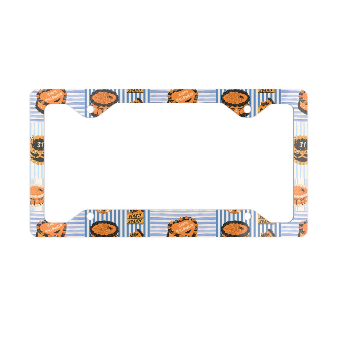 Halloween Cake License Plate Frame Cream Metal License Frame 4 Hole Car ...