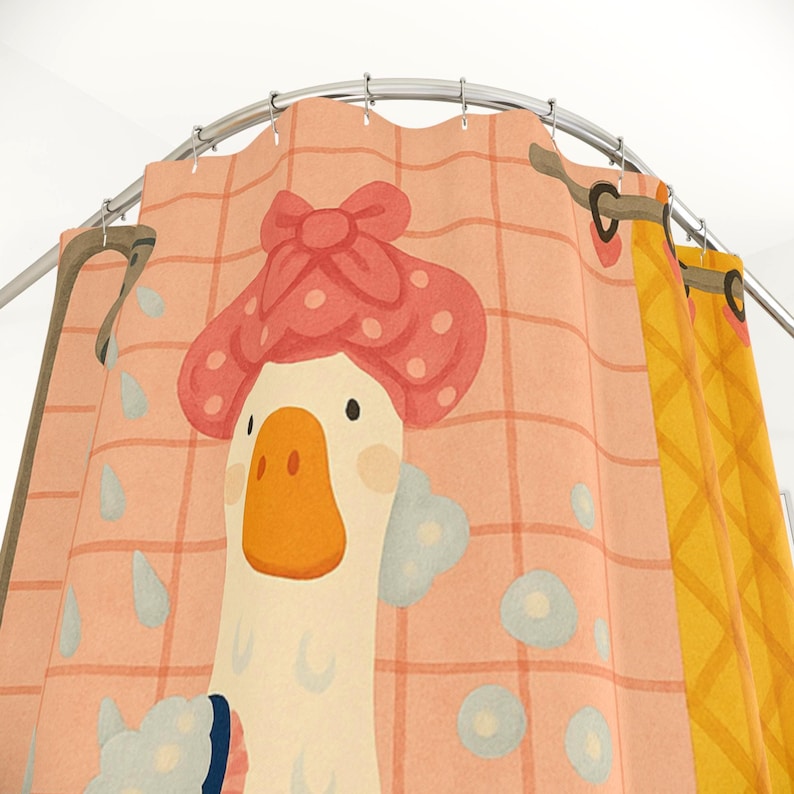 Funny Goose Shower Curtain Unique Bathroom Decor Housewarming Coquette ...