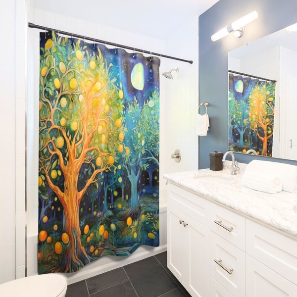 Navy Shower Curtain - Etsy