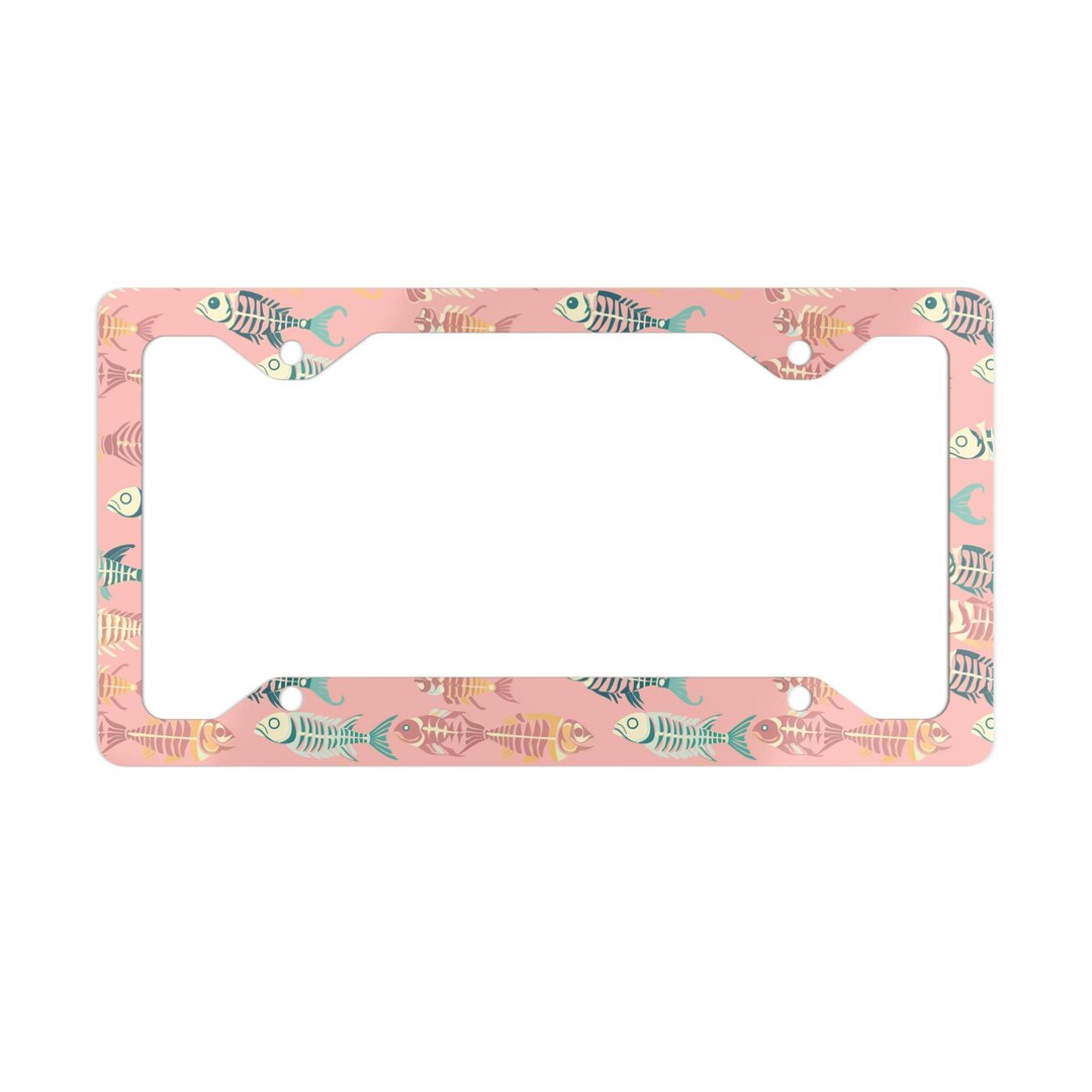 Fish License Plate Frame Metal License Frame 4 Hole Car Accessory ...