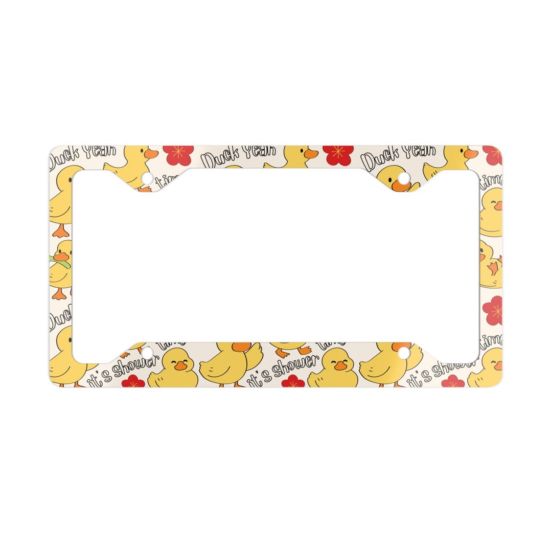 Duck License Plate Frame Metal License Frame 4 Hole Car Accessory Duck ...