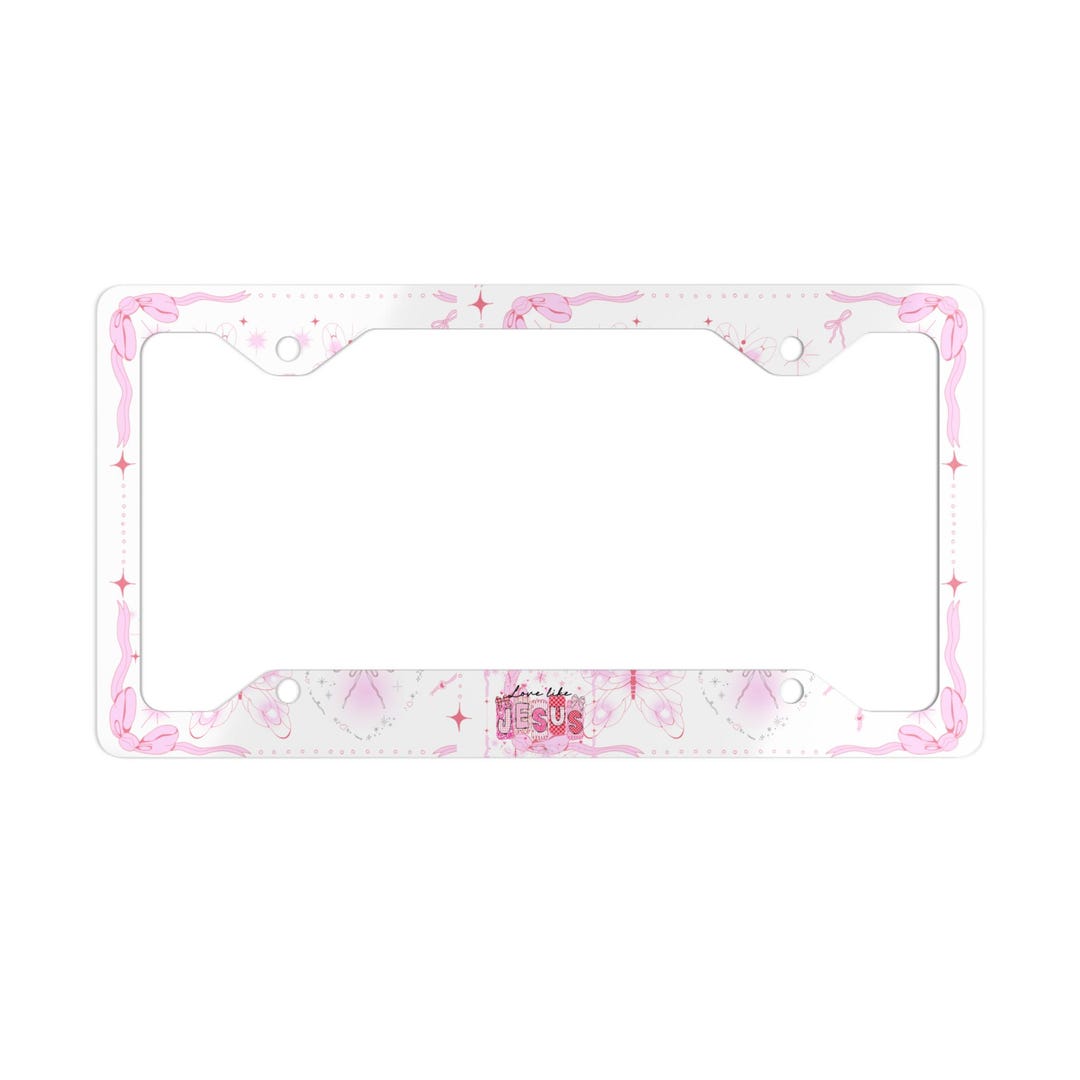 Y2K Jesus License Plate Frame Metal License Frame 4 Hole Car Accessory ...