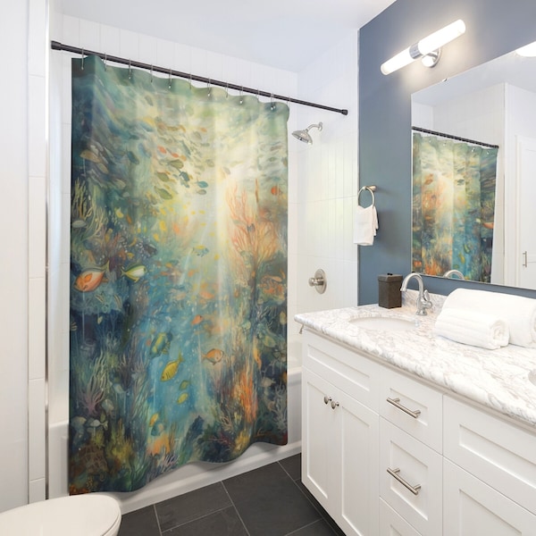 Fish Shower Curtain - Etsy