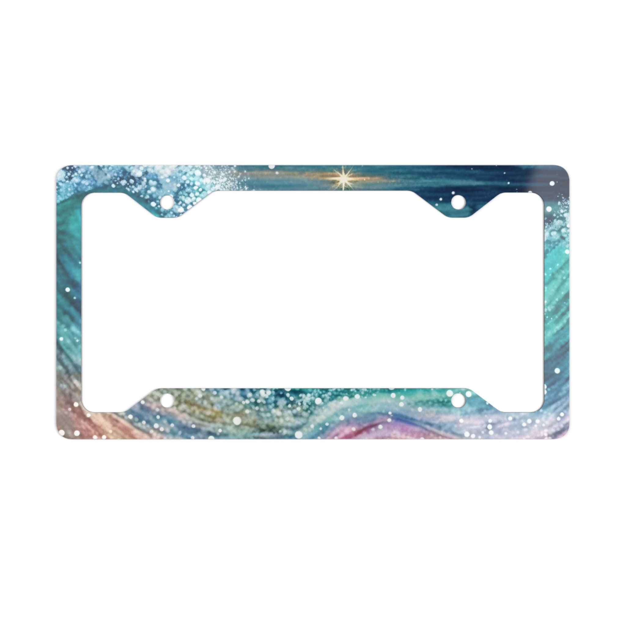 Wave License Plate Frame Water Metal License Frame Beach Sunset Summer ...