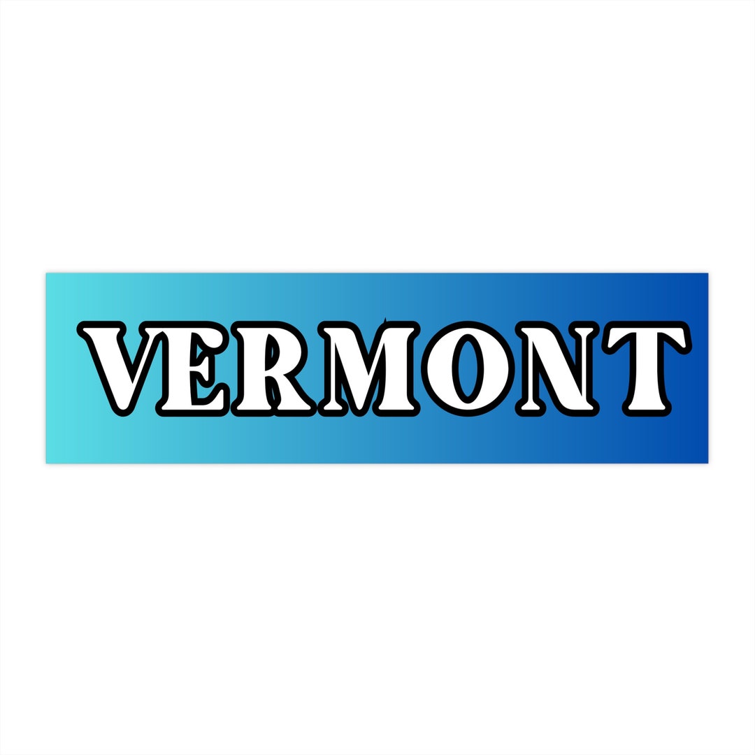 Vermont Bumper Sticker Retro Cute Car Accessories Funny Car Sticker ...