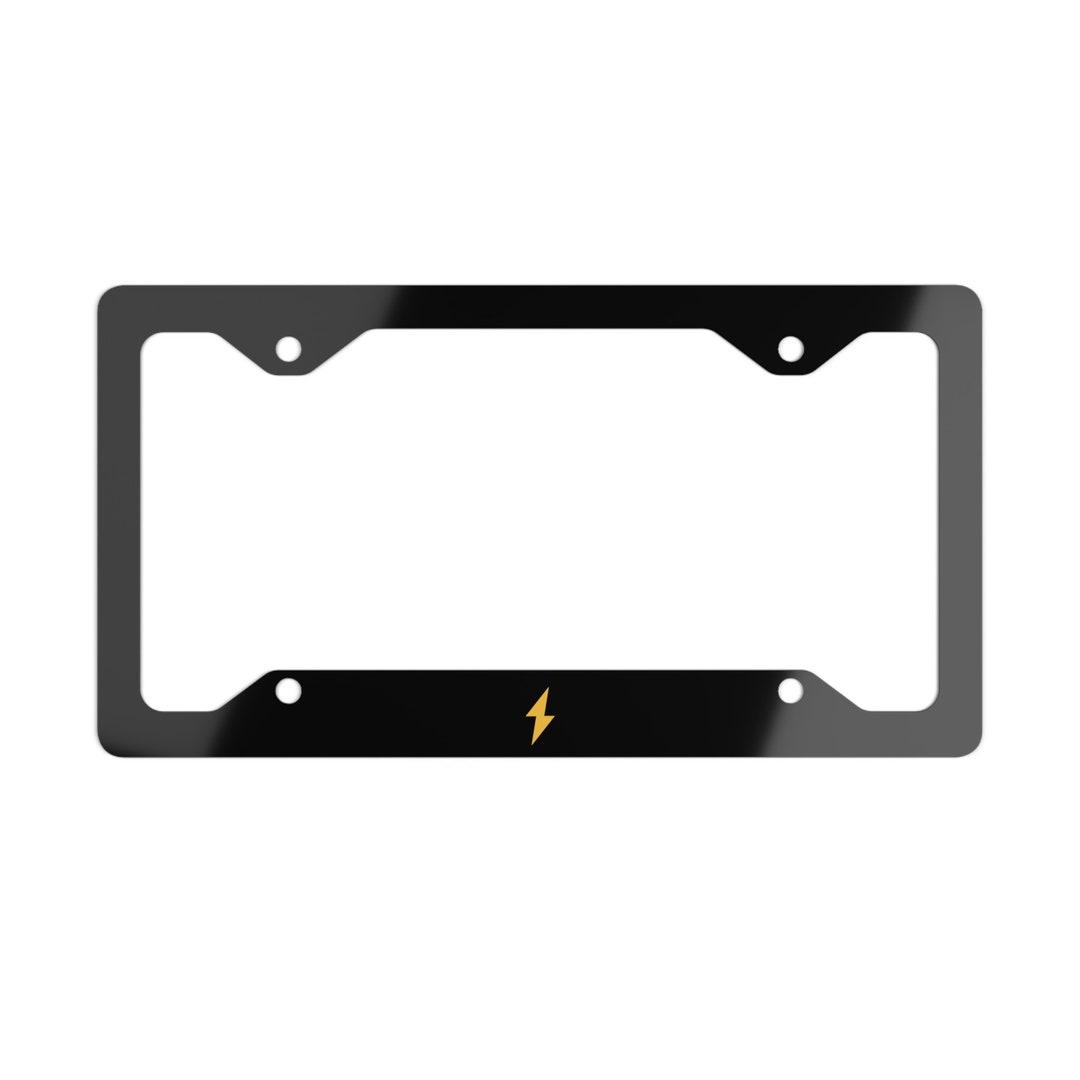 Black License Plate Frame Lightning Bolt License Frame Gen Z Y2K Car ...