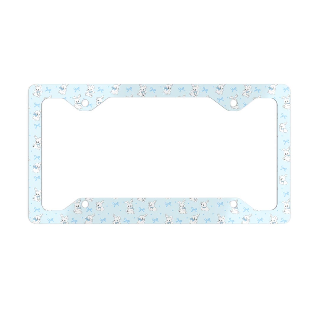 Blue Rabbit License Plate Frame Bunny Metal License Frame Y2K Car ...