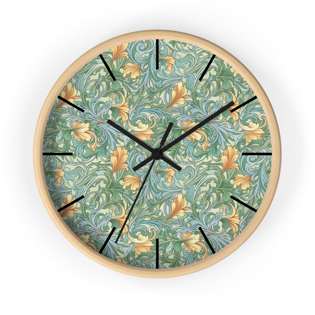 Wildflower Clock Cottagecore Gift Wall Clock Retro Floral Aesthetic ...