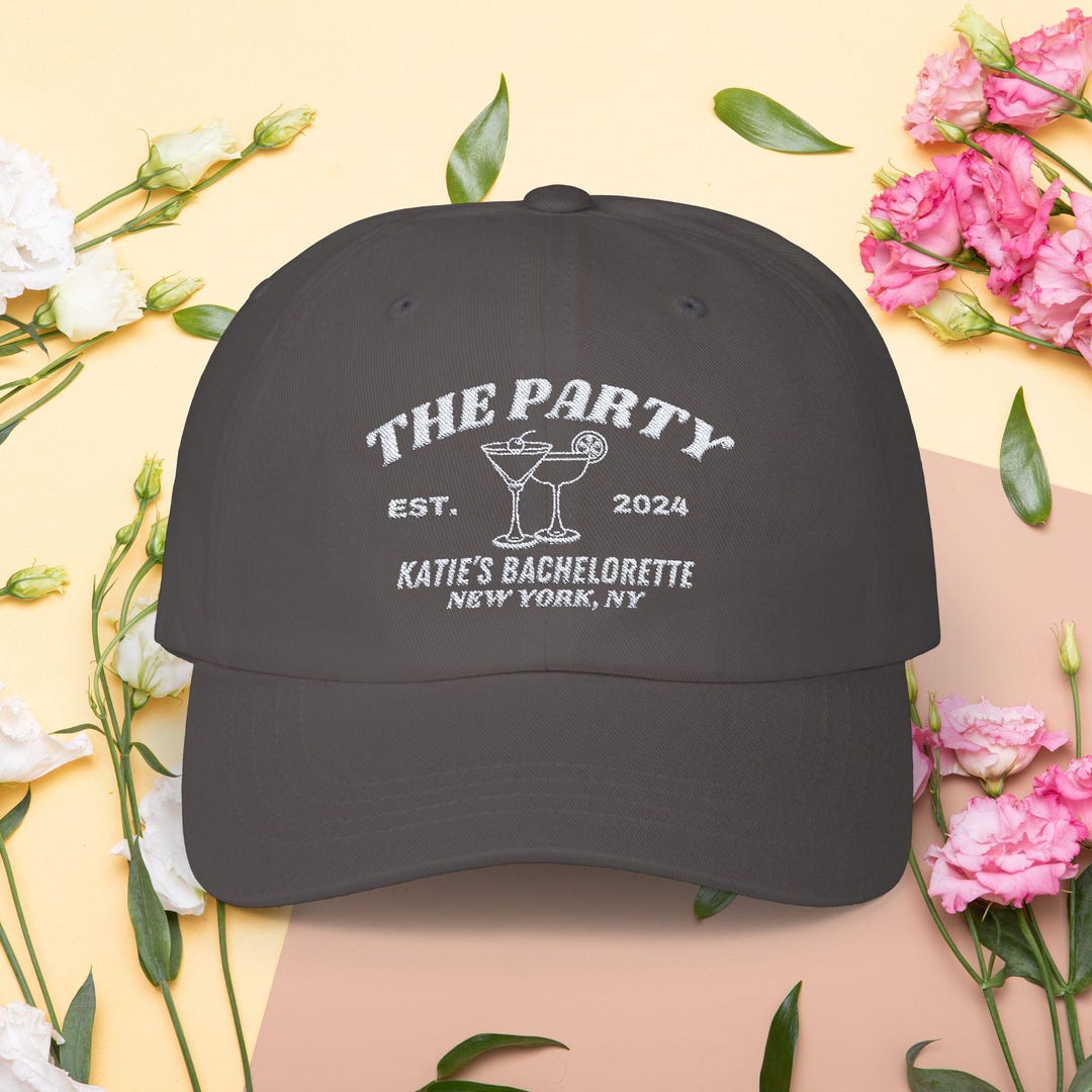 Custom Party Embroidered Cap Personalized Bachelorette Party Favors ...