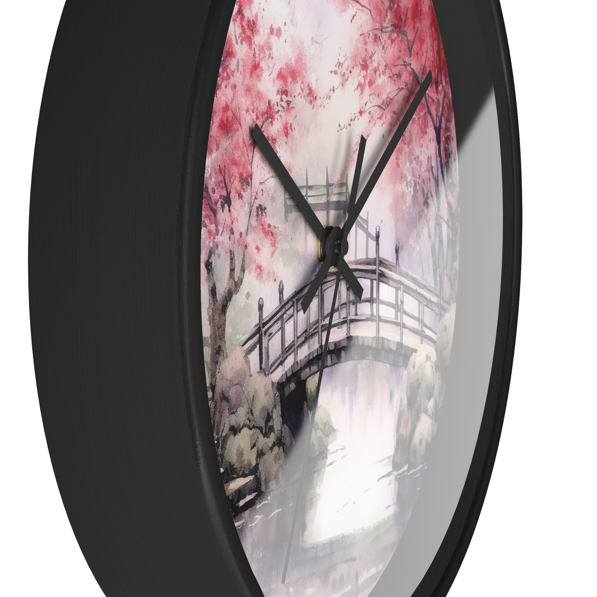 Cherry Blossom Wall Clock Japanese Clock Floral Nature Lover Gift ...