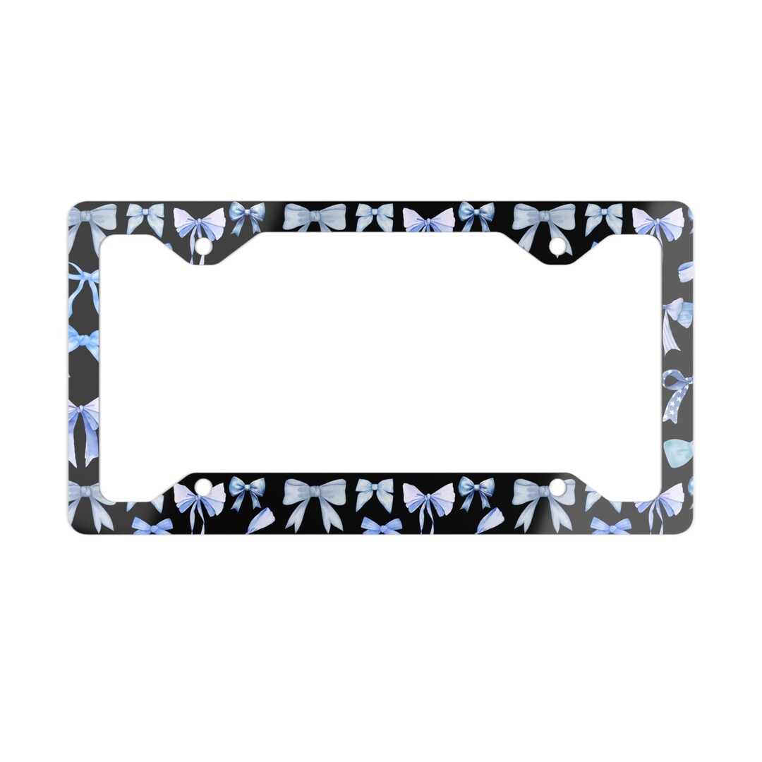 Blue Coqutte Bow License Plate Frame Bows Metal License Frame Summer ...