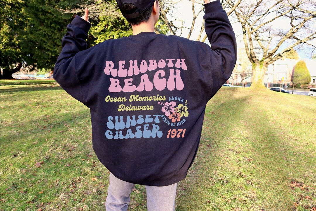 Rehoboth Beach Sweatshirt Retro Summer Oversized Sweatshirt Beach ...